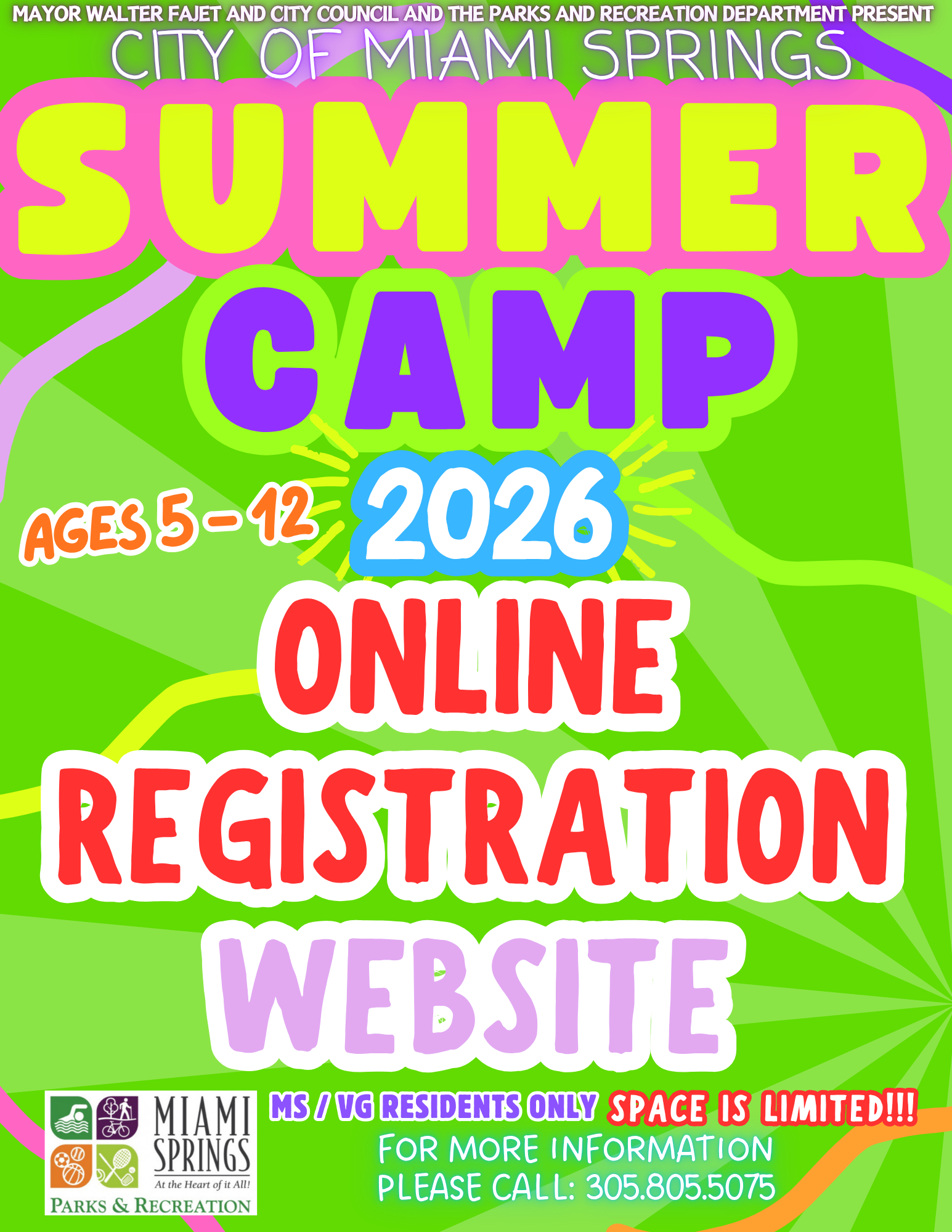 ONLINE REGISTRATION LINK | Miami Springs FL