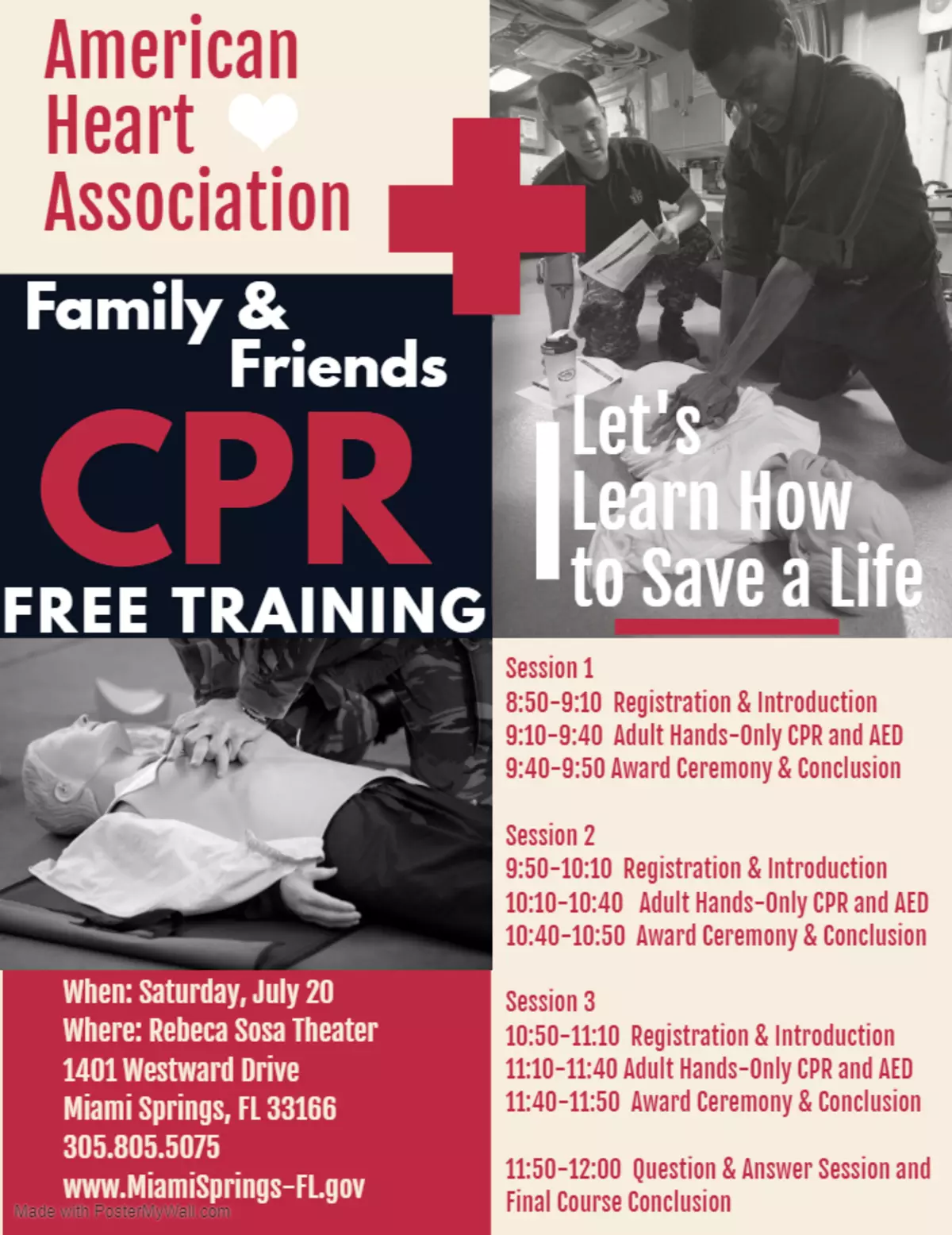Free CPR Training | Miami Springs FL