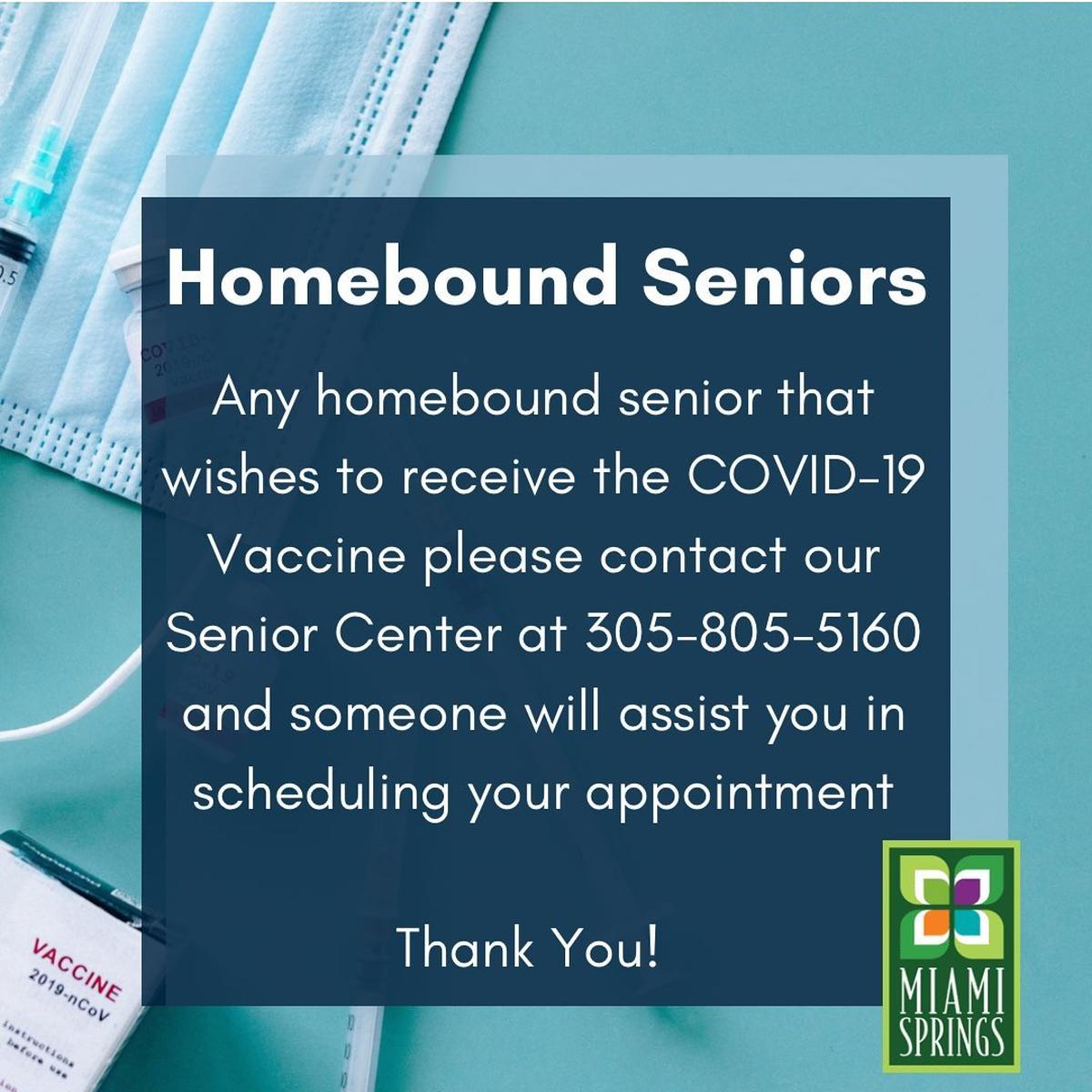 Homebound Seniors | Miami Springs FL